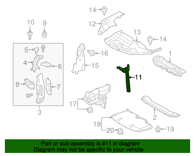 2015-2020 Lexus Lock Support 53217-30904 | AutoNationParts.com