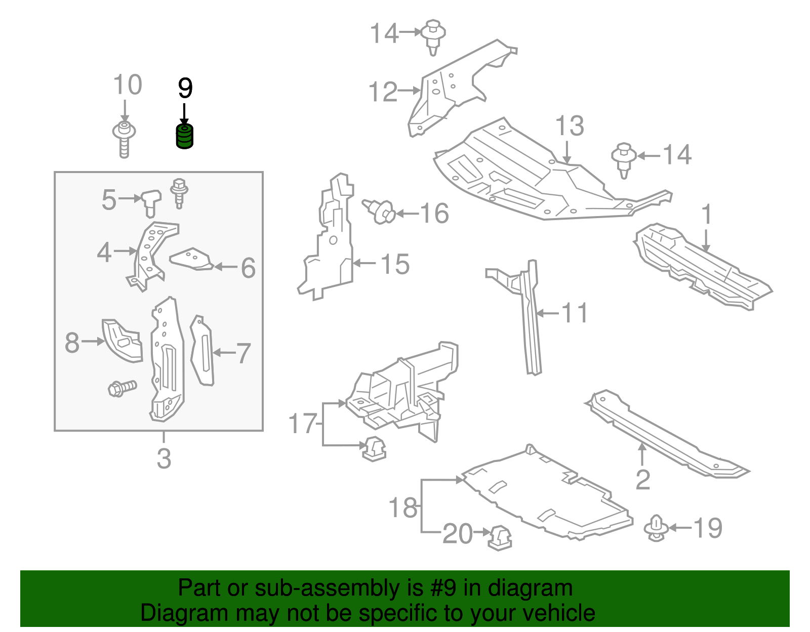 90541-15034 - 2013-2024 Lexus - Hood Bumper | My L Parts