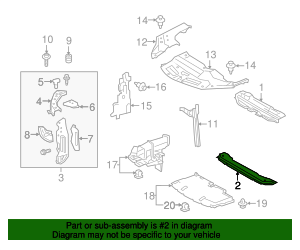 57104-30091 - Radiator Support Tie Bar 2013-2024 Lexus ...