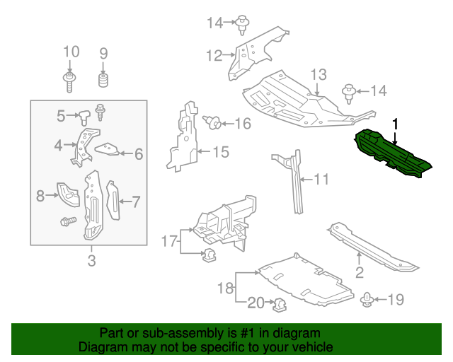 53216-30261 - Radiator Support Tie Bar 2013-2023 Lexus ...