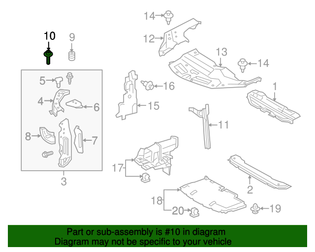 53119-53021 - Bumper Cover Protector For 2008-2023 Lexus | Lexus OE Parts