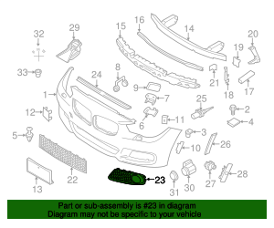 51118050056 - 2010-2013 BMW Outer Grille (51-11-8-050-056) | BMW of ...