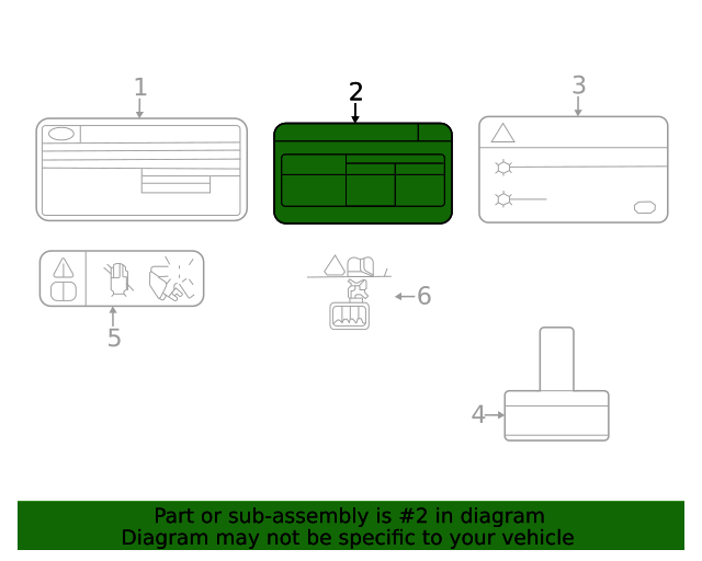 05203-Q5300 - Tire Press Label 2021-2024 Kia Seltos | Kia.Parts Store