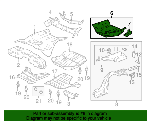 65550-T2A-A00ZZ - Spare Tire Panel 2013-2017 Honda Accord | Honda Parts ...