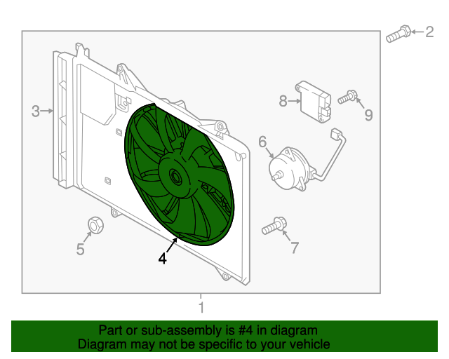 2016-2020 Mazda Fan Blade - Passenger Side (RH) S552-15-140 ...