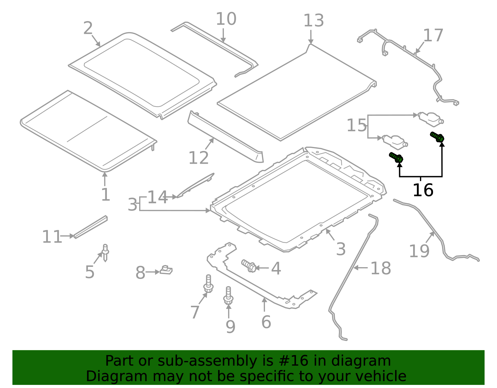 2015-2025 Ford Sunroof Glass Bolt -W790366-S900 | TascaParts.com