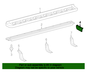 75862-60030 - Running Board Protector - 2010-2023 Toyota 4Runner | OEM ...