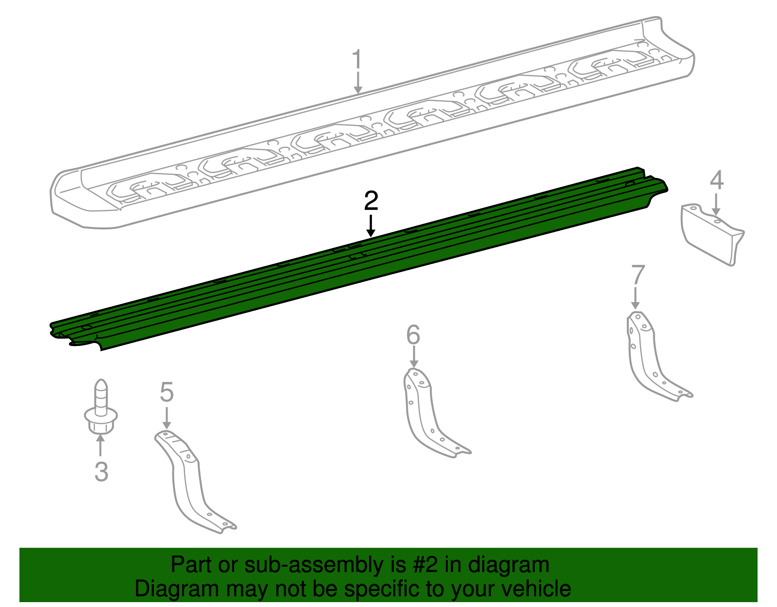 Genuine Toyota Running Board part# 51781-35010 for 2010-2024 Toyota ...