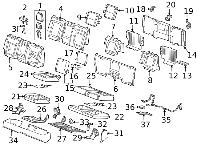 2020-2023 Chevrolet Compartment Door 84824002 | Capital Chevrolet Parts
