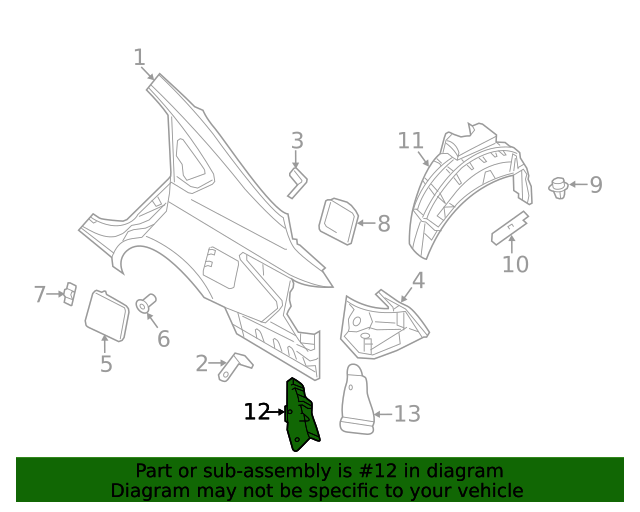2016-2018 Nissan Altima Rear Bracket G65K1-9HSMA | TascaParts.com