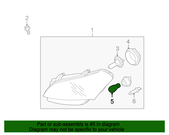2010-2013 Kia Soul Signal Lamp Bulb 18642 21008S | TascaParts.com