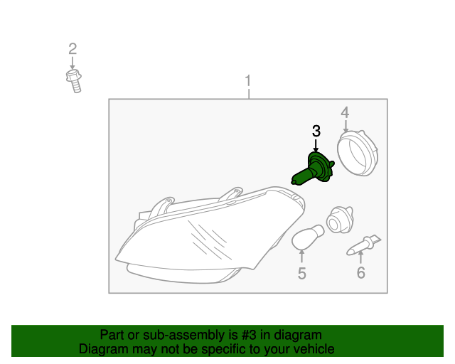 18649-60556 - Headlamp Bulb 2004-2011 Kia | Kia.Parts Store