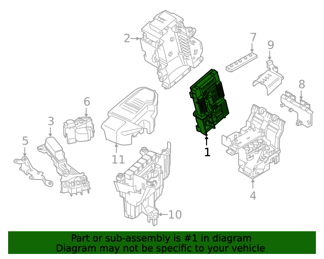 61146828074 - 2018-2021 BMW Distribution Box (61-14-6-828-074) | BMW of ...
