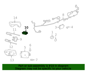 Genuine OEM Rear Closure Hands Free Lamp Part# 13540012 Fits GM Parts
