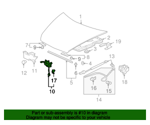 2005-2007 Honda Accord Hood Latch 74120-SDR-A02 | Genuine Honda Parts
