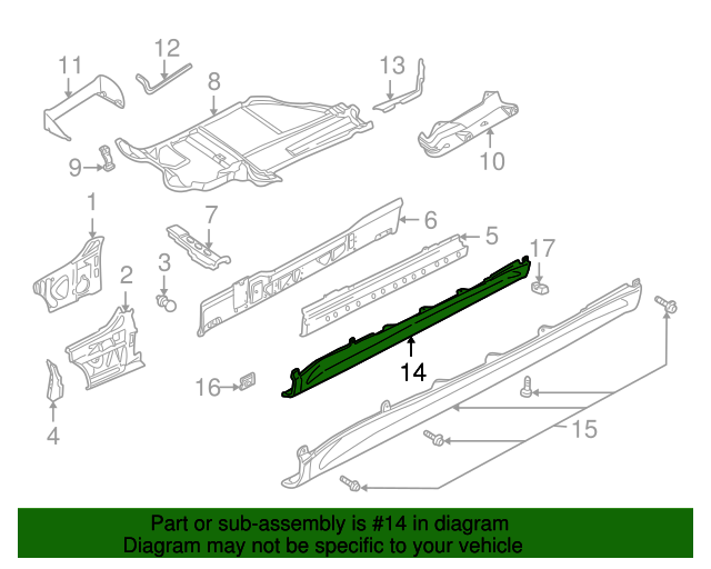 41218398649 - 1996-1998 BMW Z3 Rocker Molding (41-21-8-398-649) | BMW ...