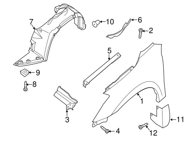 2013-2015 Nissan Altima Fender 63100-3TA0A | OEM Parts Online