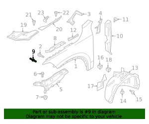 2017-2022 Volvo Front Bracket Screw 30640593 | OEM Euro Parts
