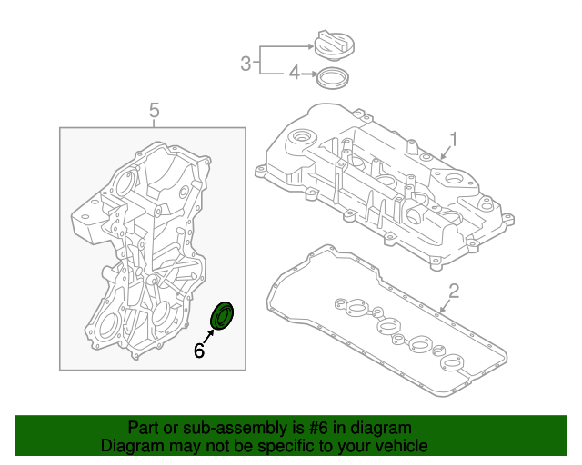 21443-03011 - Engine Crankshaft Seal 2017-2023 Hyundai ...