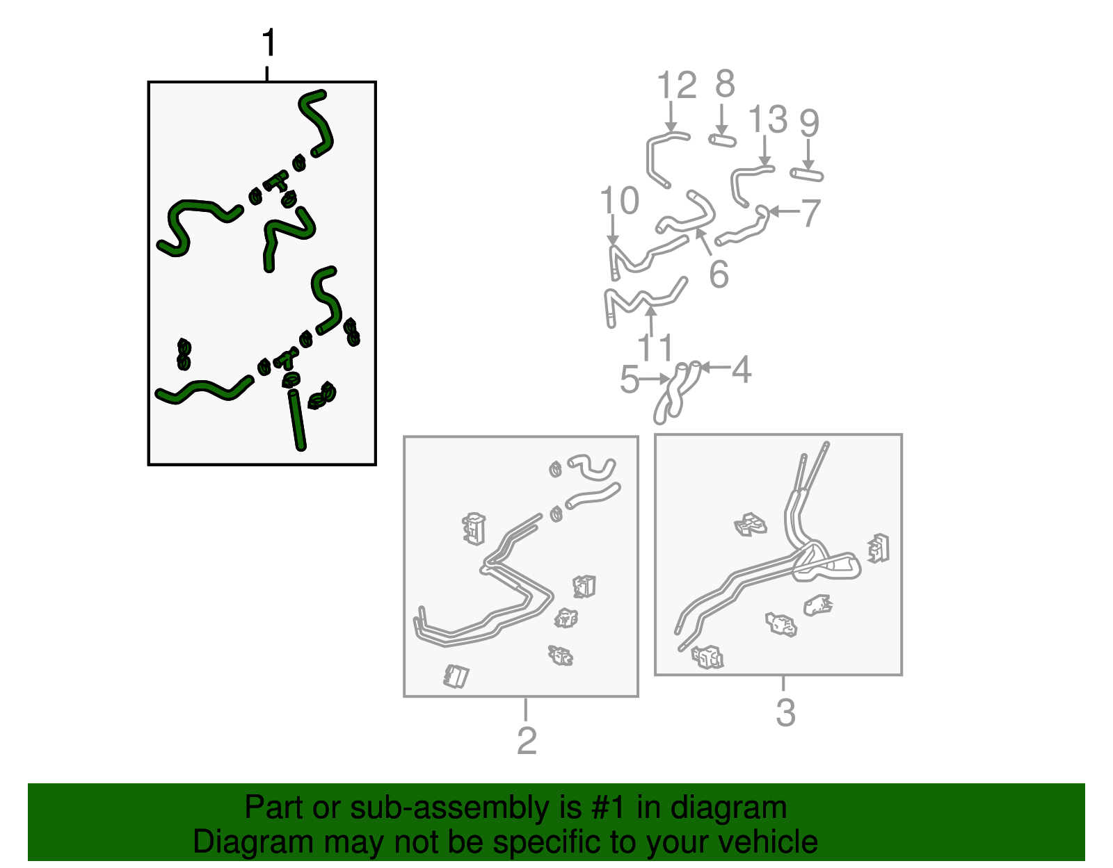 Genuine Toyota Front Hose part# 87209-08020 for 2007-2010 Toyota Sienna ...