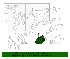 2011-2015 Hyundai Sonata Fuel Filler Housing 81595-3S000 | QuirkParts