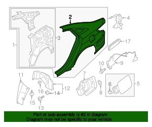 2011-2014 Hyundai Sonata Quarter Panel 71504-3QC00 | OEM Parts Online