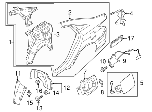 97510-3M000 - Quarter Panel Vent 2009-2015 Hyundai | AutoNationParts.com