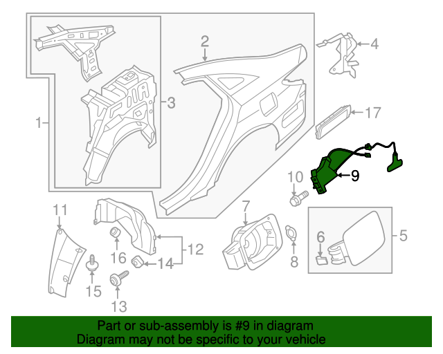 Genuine OEM Fuel Filler Door Lock Actuator Part# 81590-3S000 Fits 2011 ...
