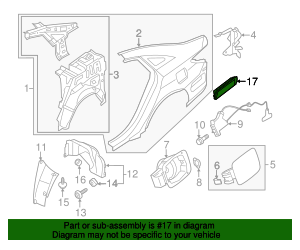 97510-3M000 - Quarter Panel Vent 2009-2015 Hyundai | AutoNationParts.com