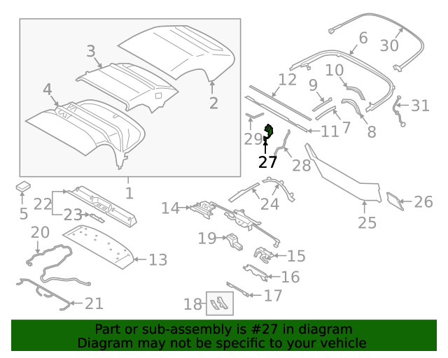 54347434511 - 2019-2024 BMW Z4 Guide Assembly (54-34-7-434-511) | BMW ...