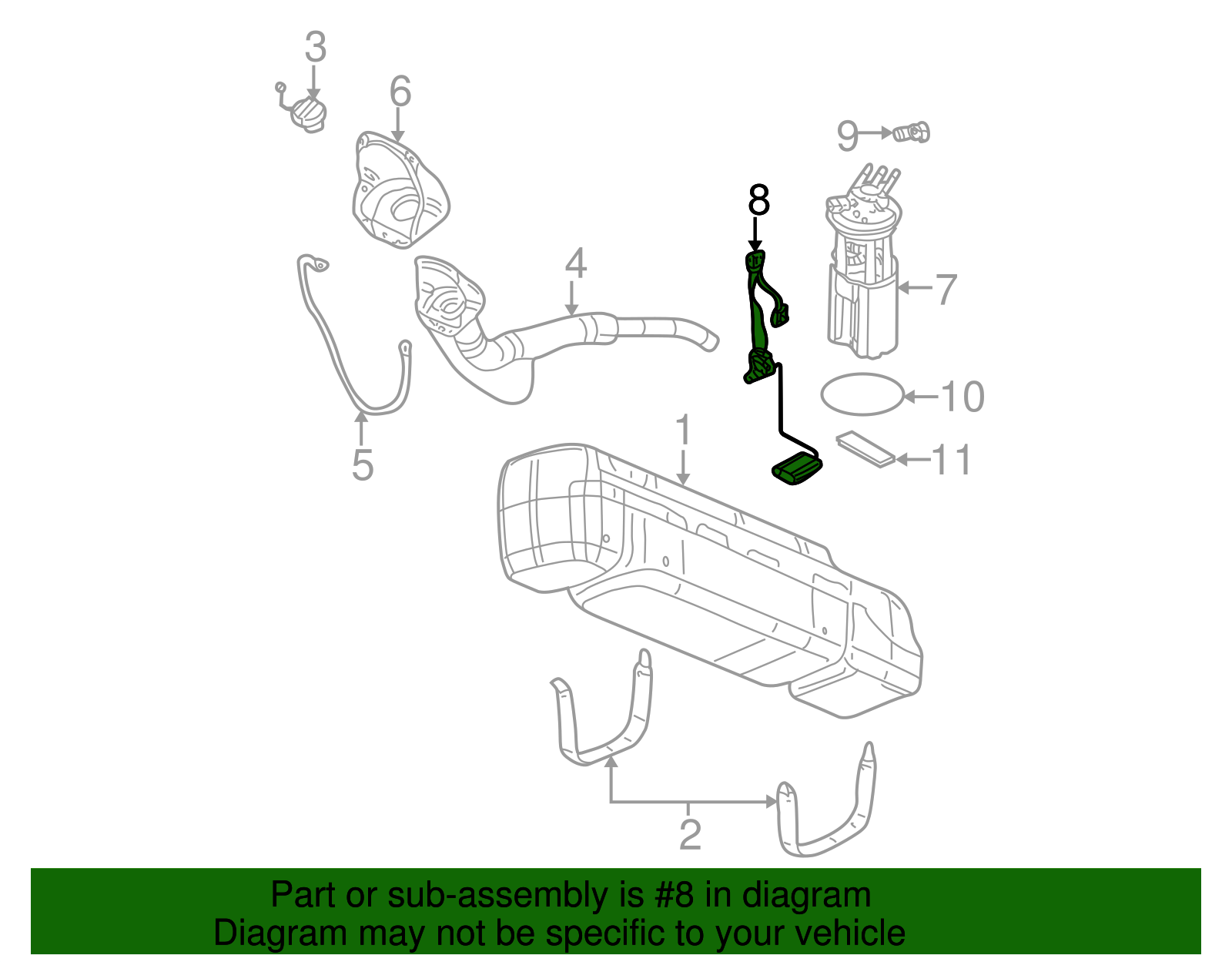 2004-2007 GM Fuel Level Sensor Kit with Seal 88965383 GM ...