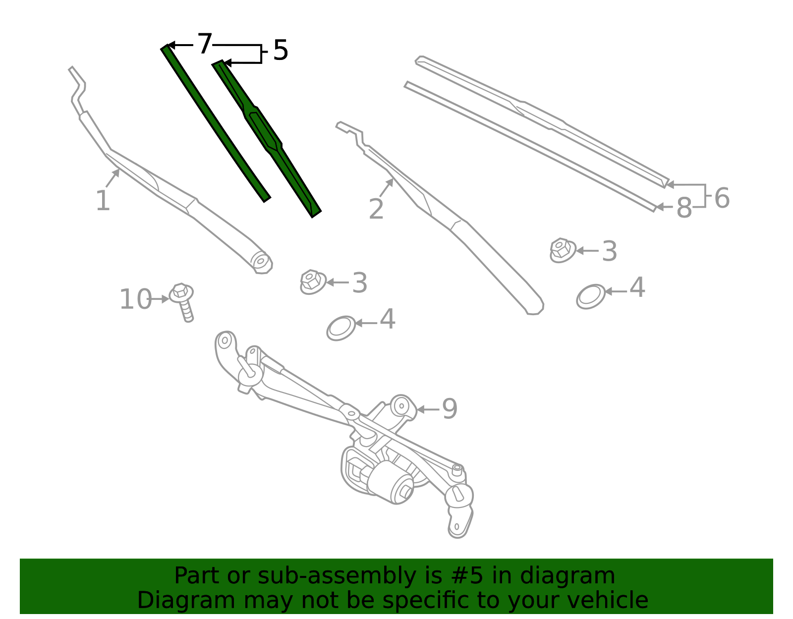 2021-2025 Hyundai Wiper Blade 98360-F2600 | Retail Performance Auto Parts