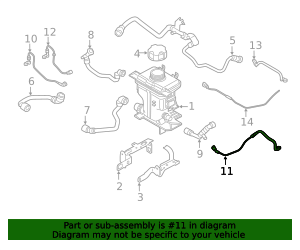 17128662871 - 2016-2019 BMW Engine Coolant Hose (17-12-8-662-871) | BMW ...