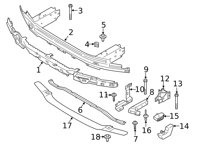2018-2020 BMW M5 Vertical Support 51-11-8-068-454 | BMW OEM Parts