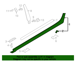 2014-2018 Audi RS7 Rocker Molding 4G8-853-856-G-GRU | Audi USA Parts