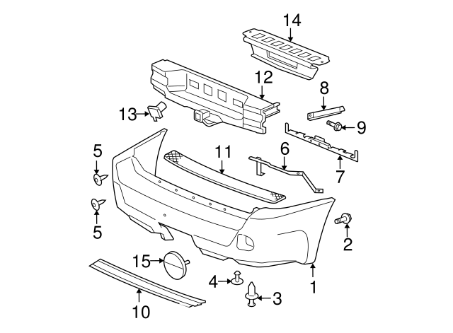 15135701 - Rear Bumper Step Pad 2005-2009 GMC | Chevrolet Parts Direct