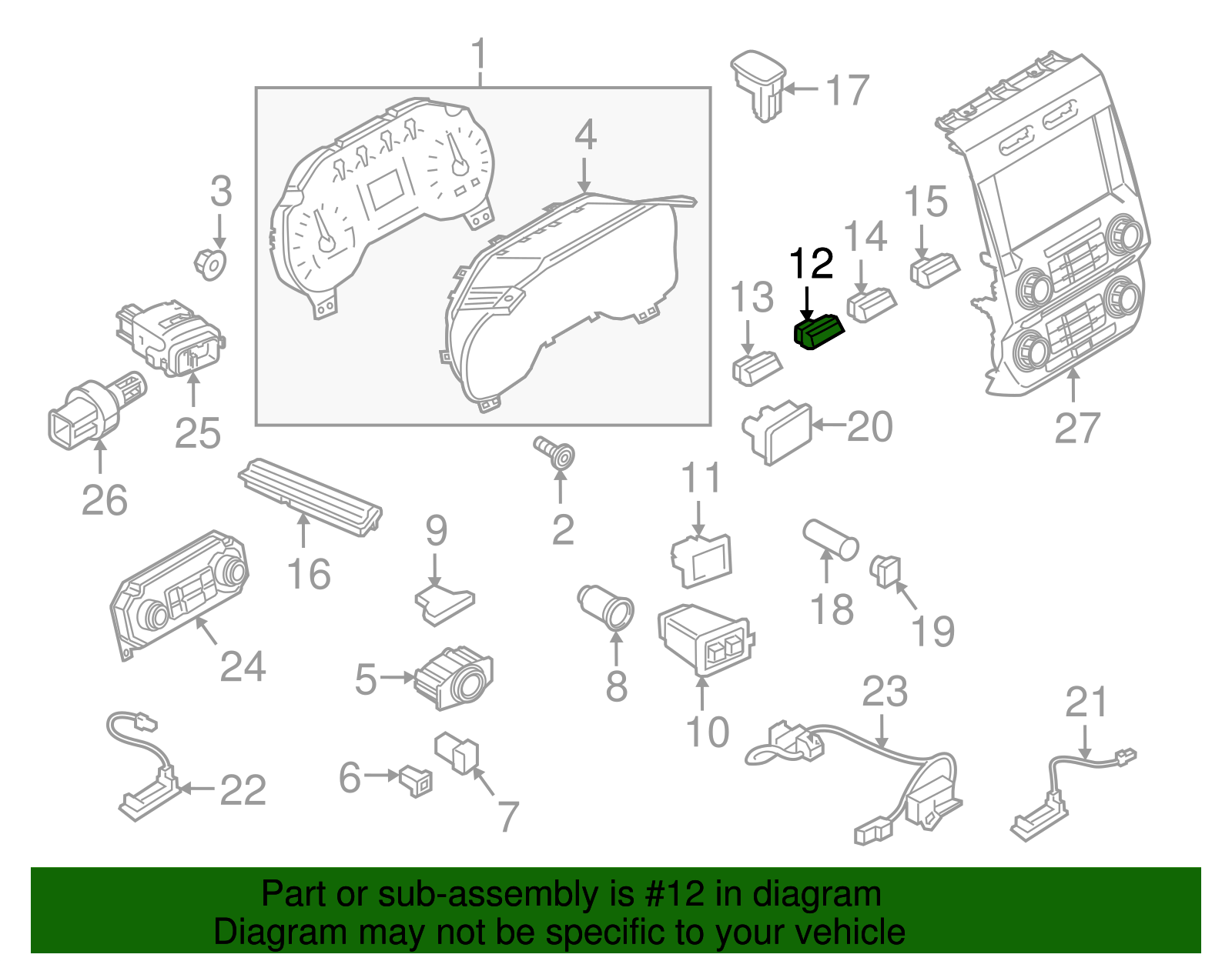 2018-2022 Ford F-350 Super Duty Motorcraft™ Switch Assembly SW-7723 ...
