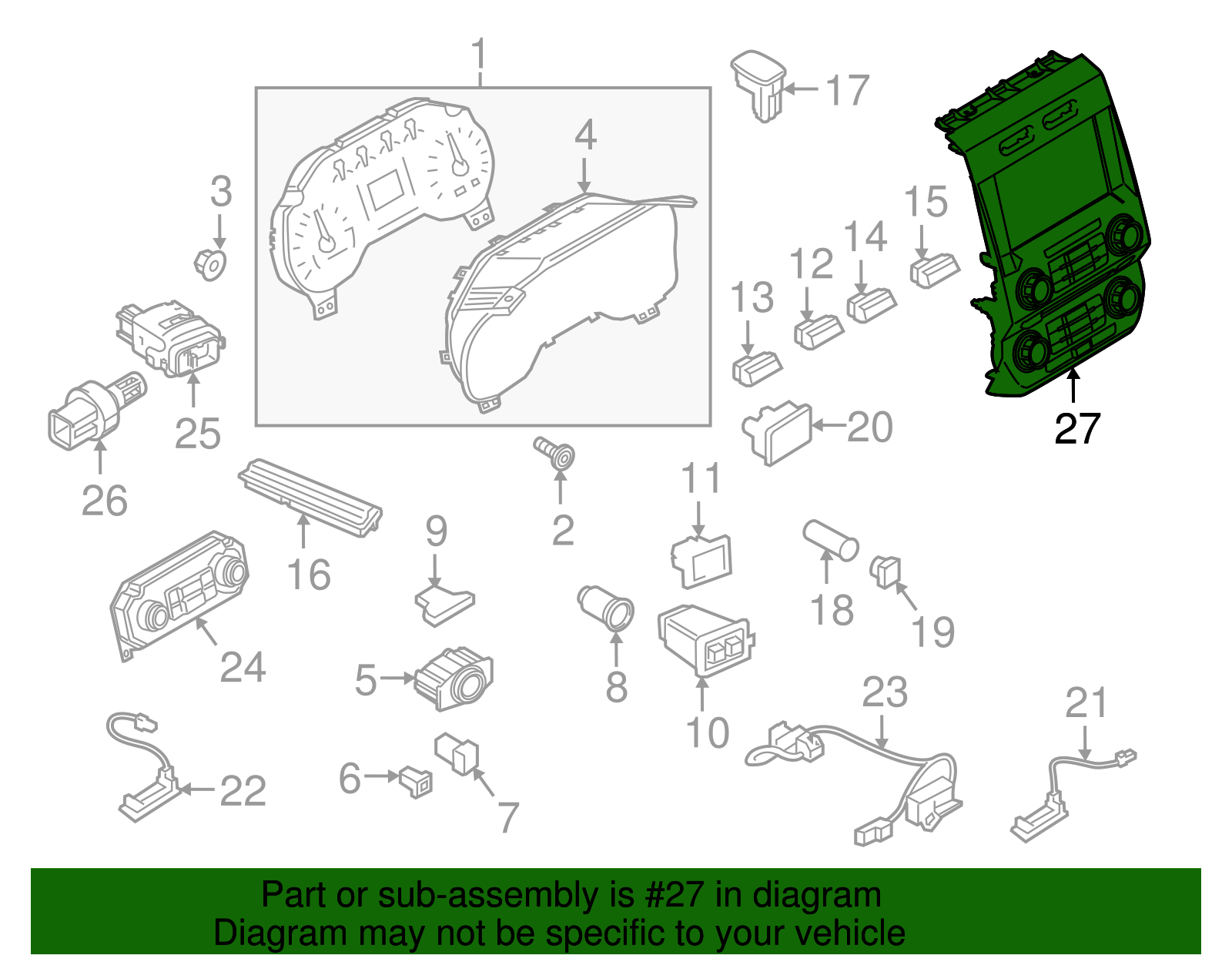 KC3Z-18842-ABB - Radio Bezel 2018-2022 Ford F-350 Super Duty | Big 3 ...