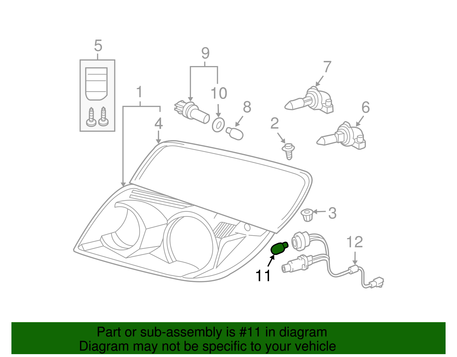 2006-2016 Toyota Bulb (For Front Turn Signal Lamp) 90981-15022 | Toyota ...