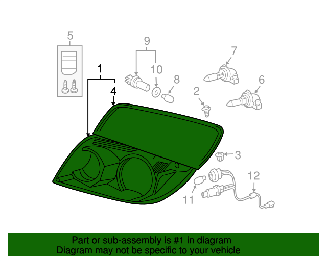 81130-35441 - Headlight 2006-2009 Toyota 4Runner | AutoNationParts.com