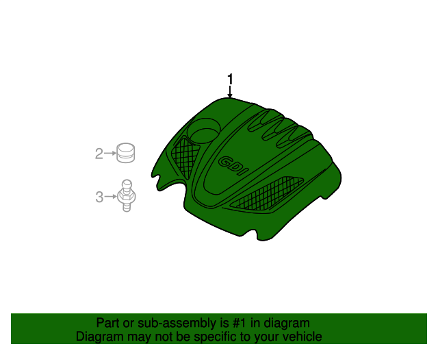 2012-2015 Kia Engine Cover 29240 2G710 | OEM Parts Online