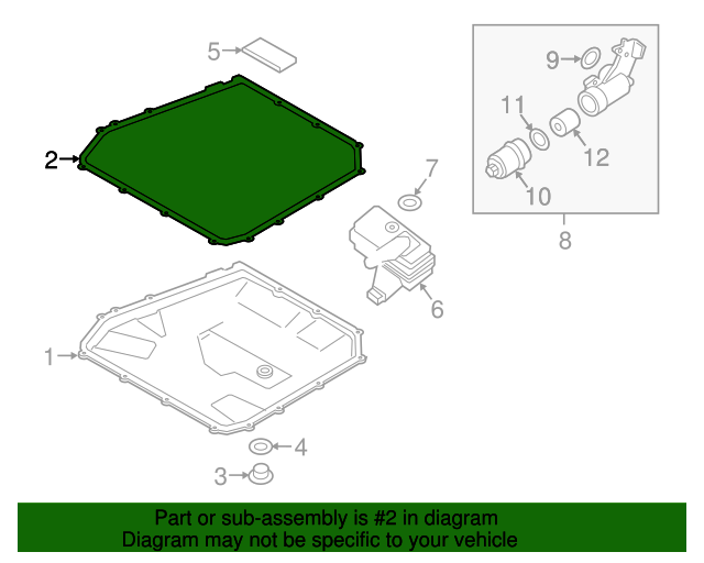 2015-2024 Porsche Macan Transmission Oil Pan Gasket 9A7-321-371-00 ...