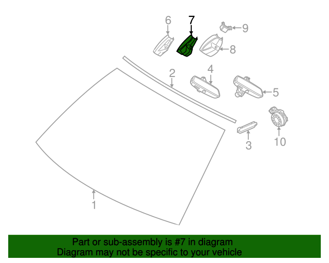 2009-2016 BMW Interior Rear View Mirror Cover 51-16-9-177-204 ...