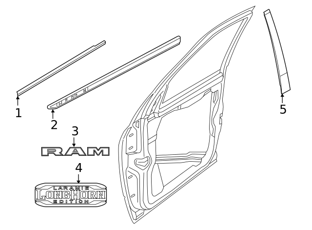 2019-2020 Ram Belt Weather-Strip 68245330AD | TascaParts.com