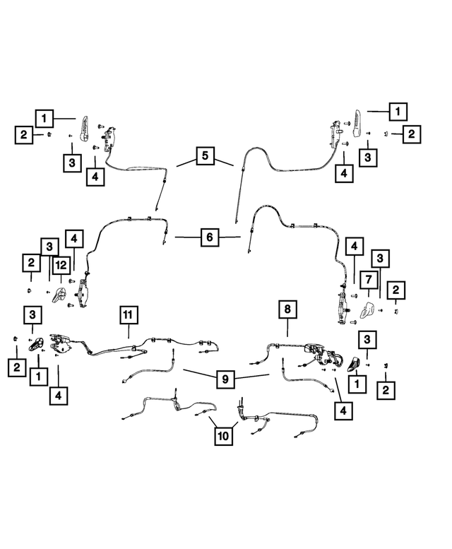2009-2020 Dodge Journey Track Release Cable 68042315AA | Mopar Factory ...