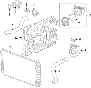 2016-2022 Chevrolet Malibu Engine Radiator 42808688 | NewGMParts.com