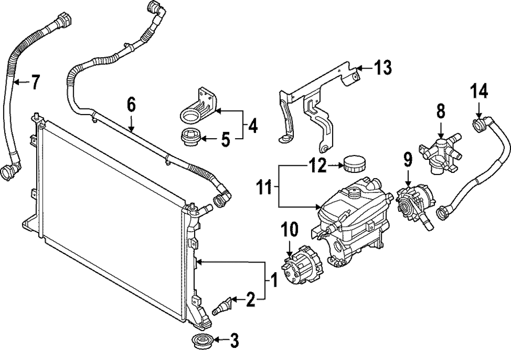 25415-CV000 - Radiator Coolant Hose 2022-2025 Kia EV6 | Kia.Parts Store