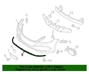 2015-2017 Hyundai Azera Air Deflector 86591-3V500 | QuirkParts