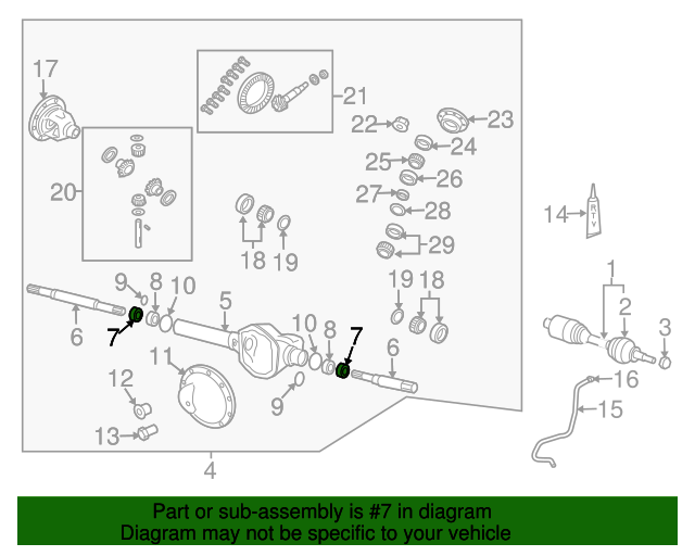 2000-2011 Mopar Axle Shaft Seal - Driver's Side (LH) 52069706AB ...