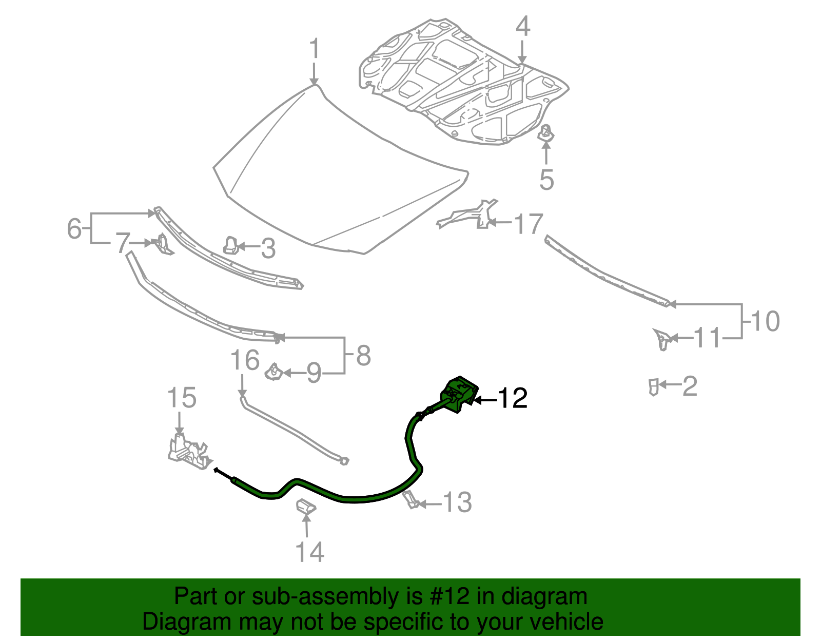2006-2007 Mazda 6 Release Cable GJ6A-56-720G | OEM Parts Online